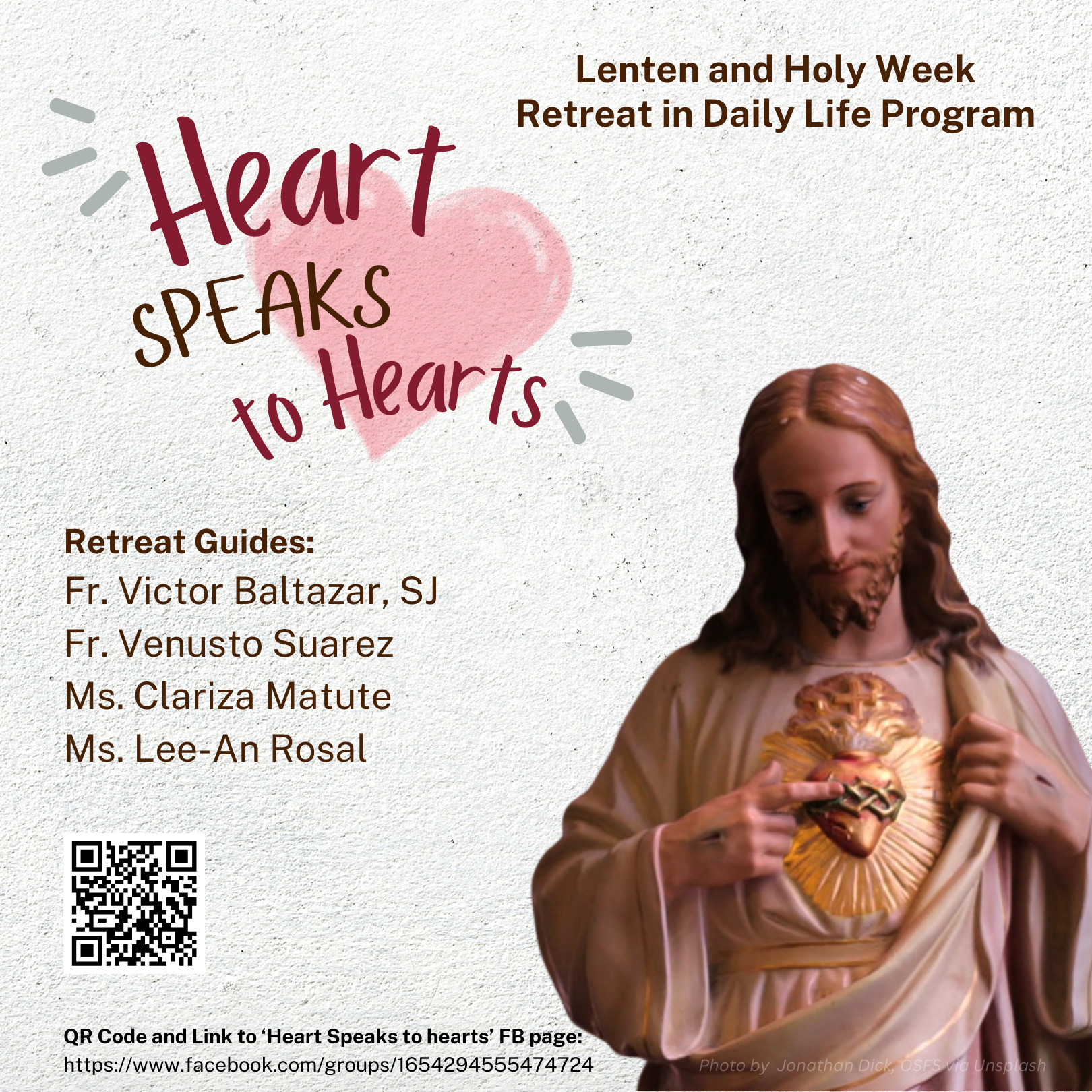 Heart Speaks To Hearts A Holy Week Retreat In Daily Life Program